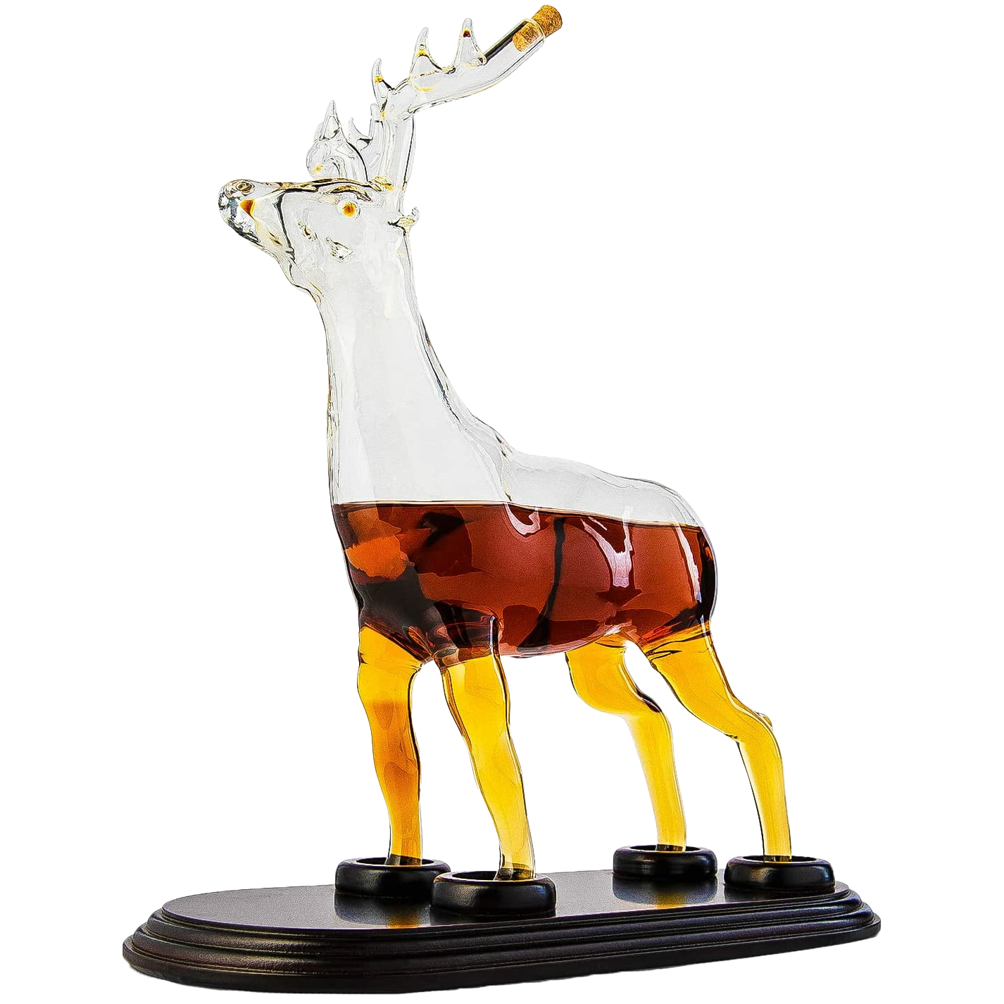 Stag Antler Crystal Decanter - Elegant Stag/Reindeer Liquor Decanter b ...